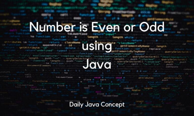 Number is Even or Odd without modulus? - Daily Java Concept