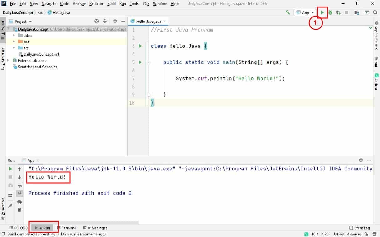 Run Your First Java Program Daily Java Concept